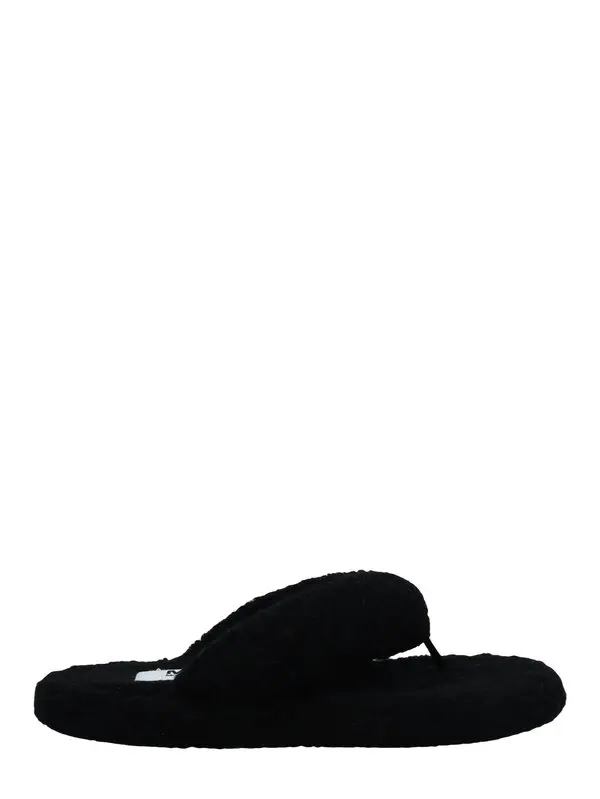 MAISON MARGIELA Polar Fleece Flip Flops - Black