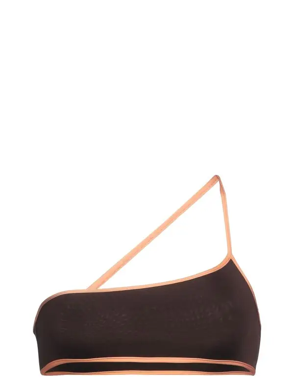 Jacquemus One-shoulder Bikini Top With Spaghetti Strap - Black