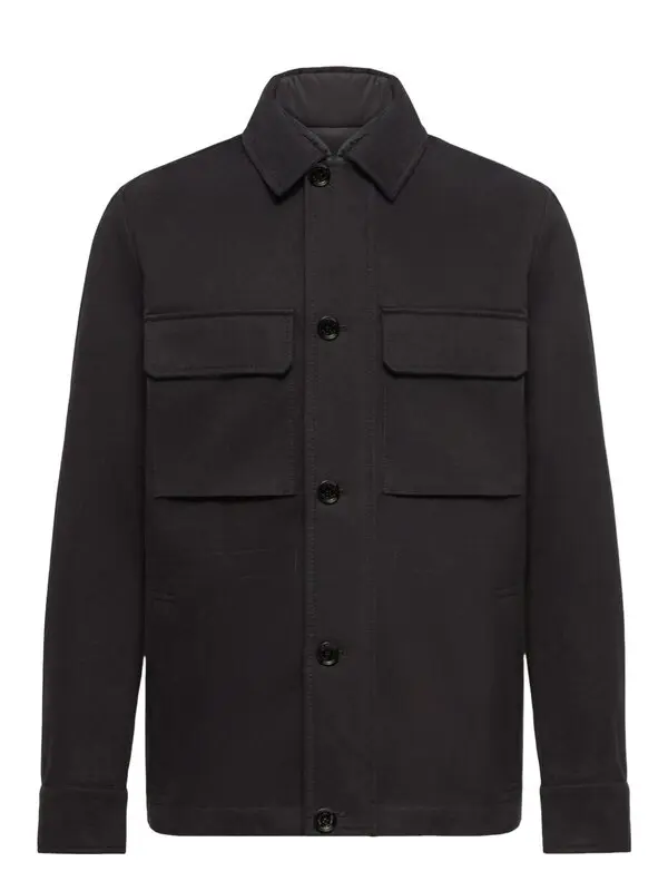 Moncler Thaldrik Cotton Field Jacket With Detachable Down Vest - Black