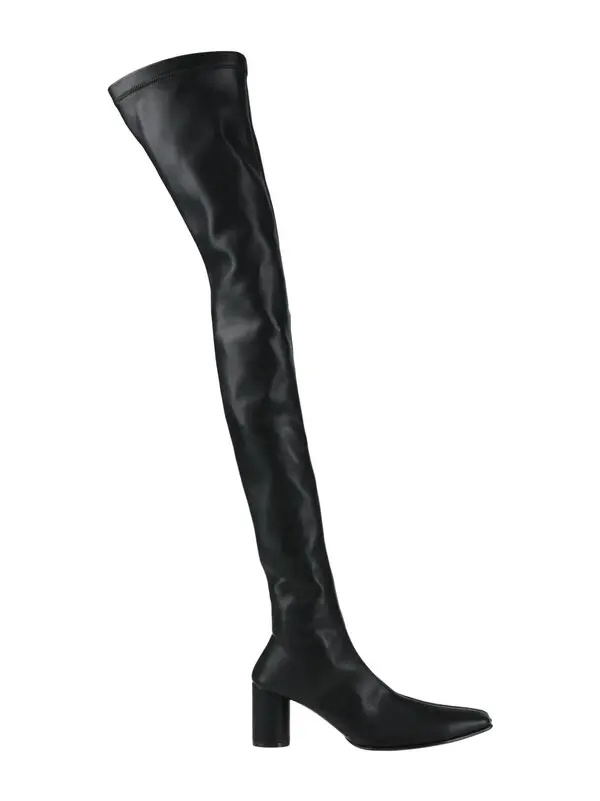 MAISON MARGIELA Over-the-knee Square Toe Geometric Heel Boots - Black