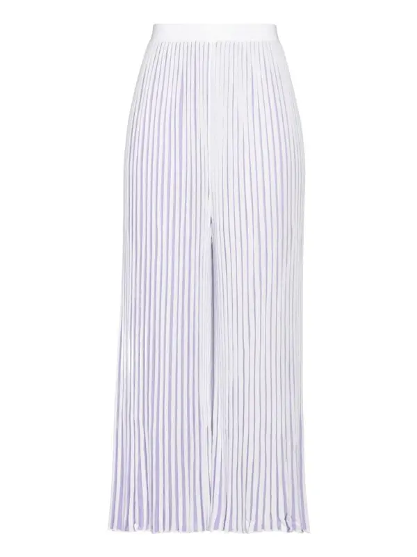 MAISON MARGIELA Two-tone Pleated Wide Leg Pants - White