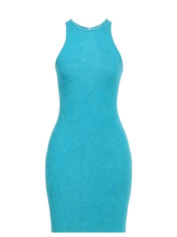 GANNI Sleeveless Knit Mini Dress - Blue