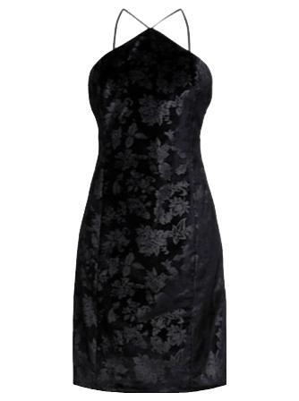 Rag & Bone Sleeveless Velvet Floral Dress - Black