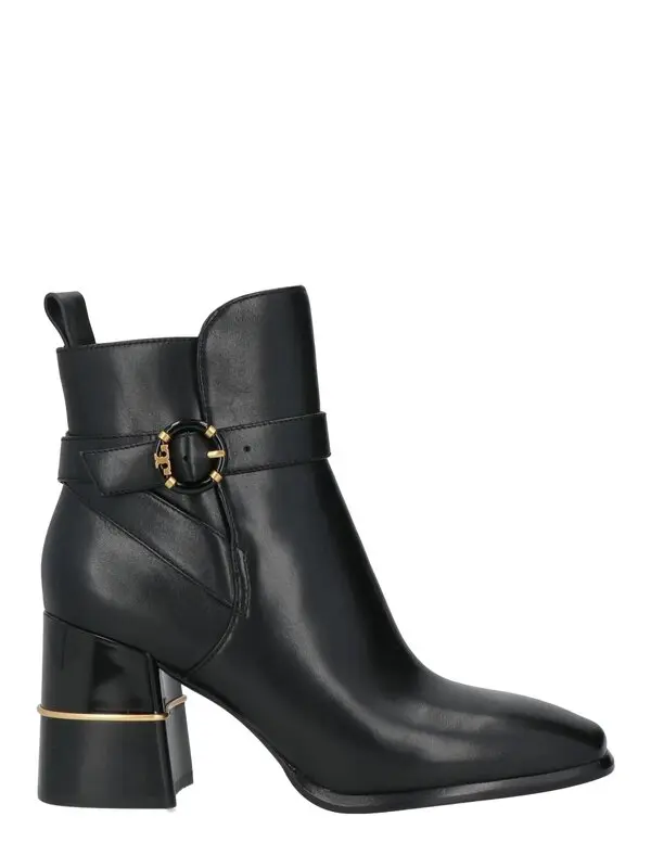 Tory Burch Leather Ankle Boots - Black