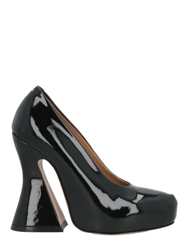 MAISON MARGIELA Patent Leather Block Heel Pumps - Green