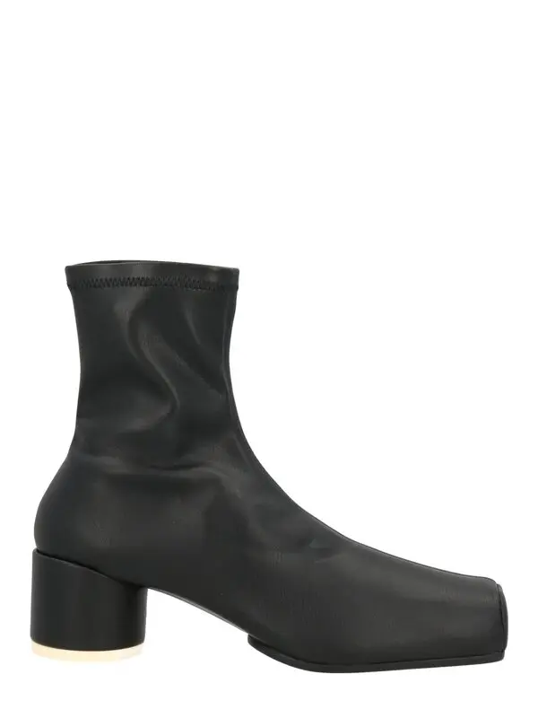 MAISON MARGIELA Square Toe Geometric Heel Ankle Boots - Black