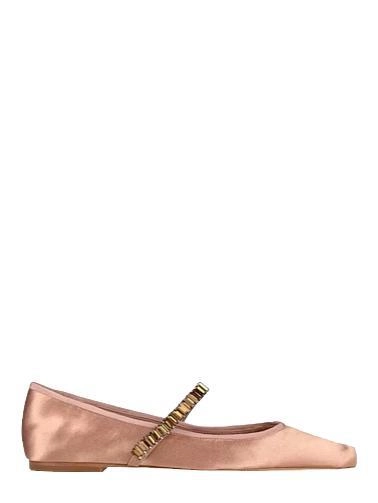 Tory Burch Mary Jane Flats With Crystal Embellishments - Nude
