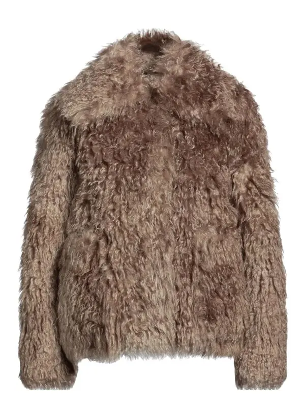 Burberry Shearling Coat - Brown