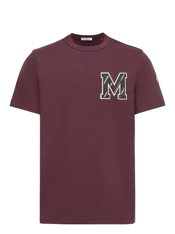 Moncler Cotton Jersey Monogram T-shirt - Red