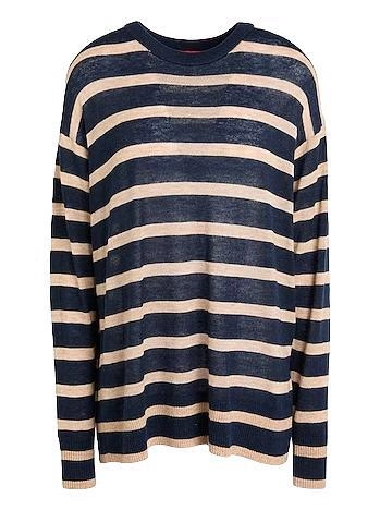 MAXCO. Striped Knit Top - Black