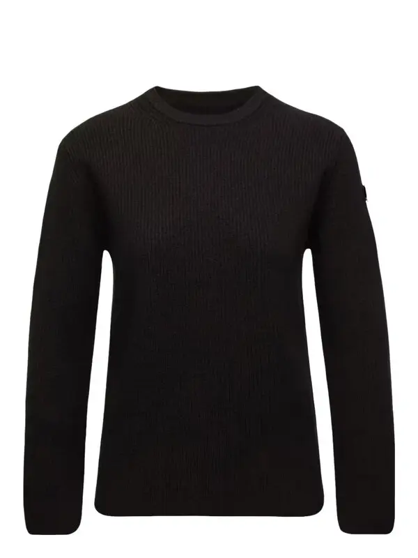 Moncler Jil Sander Wool Sweater With Detachable Logo Pin - Black