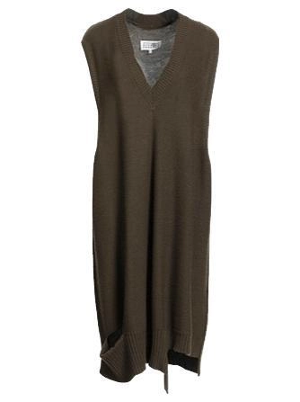 MAISON MARGIELA Sleeveless V-neck Dress - Black