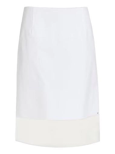 Sportmax Midi Pencil Skirt With Appliqués And Crystals - White