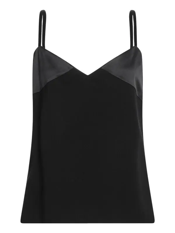 Max Mara Sleeveless Zip Up Top - Black