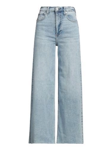 Rag & Bone Wide-leg Jeans With Raw Edge Hem - Gray