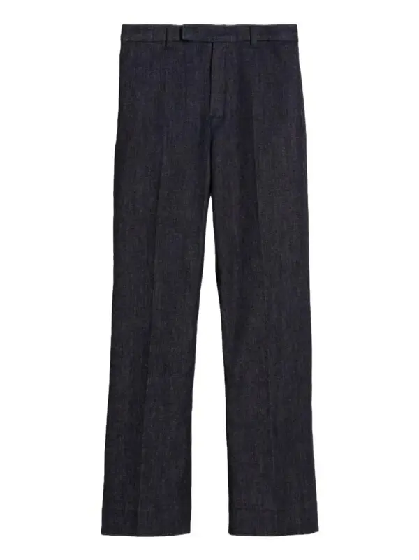 Max Mara Straight Leg Cropped Jeans - Blue