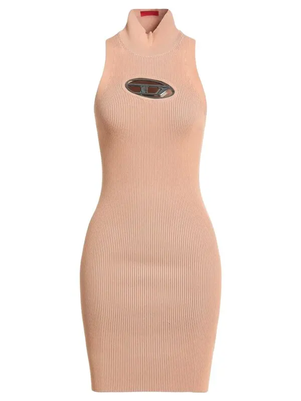 DIESEL® Sleeveless High-neck Slim-fit Fashion Dress - Nude