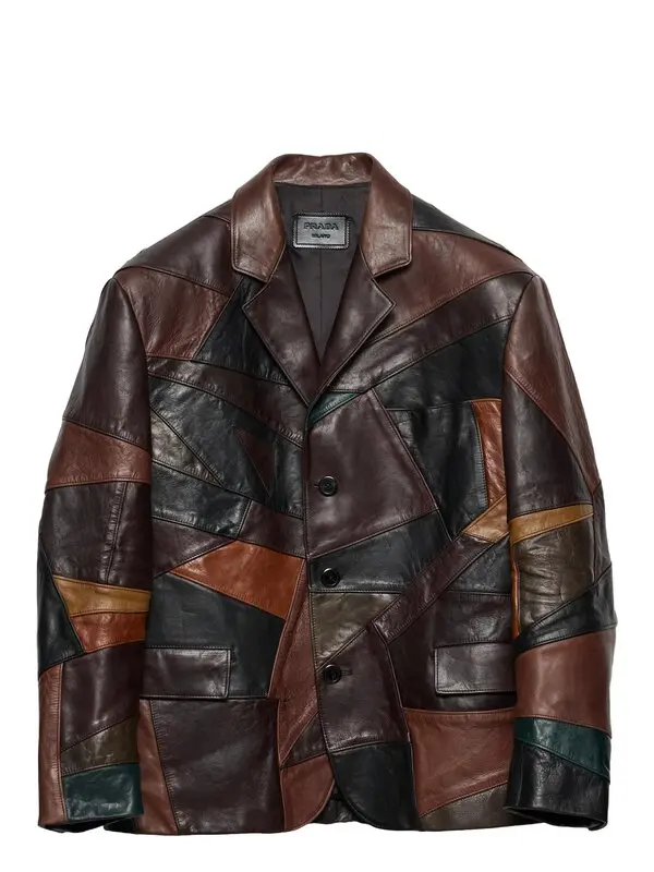 Prada Patchwork Leather Jacket - Multi-color