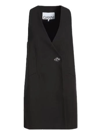 GANNI Suit-style Vest - Black