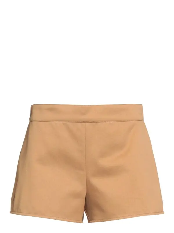 Max Mara Mid Rise Twill Shorts - Nude