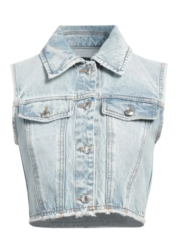 Sportmax Sleeveless Denim Gilet - White