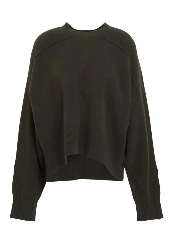 Rag & Bone Solid Color Stretch Knit Crewneck Sweater - Black