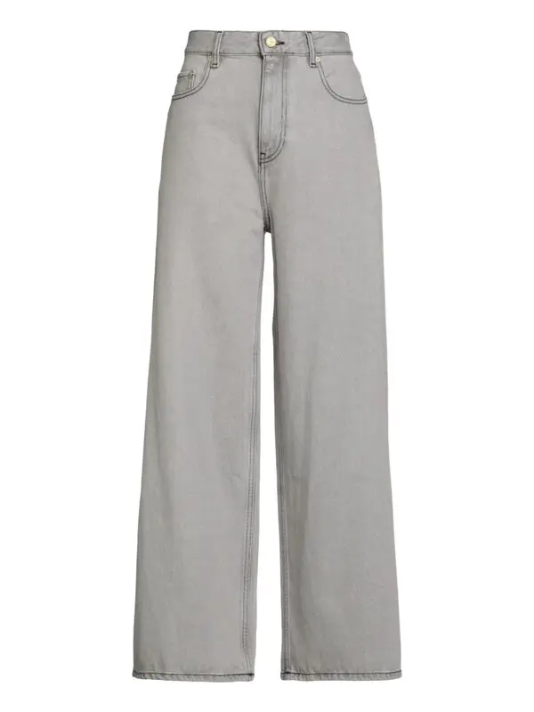 GANNI High-waisted Wide-leg Jeans - Gray