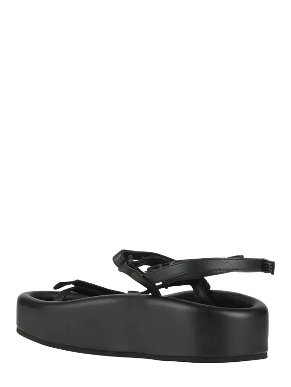 MAISON MARGIELA Leather Platform Sandals - Black