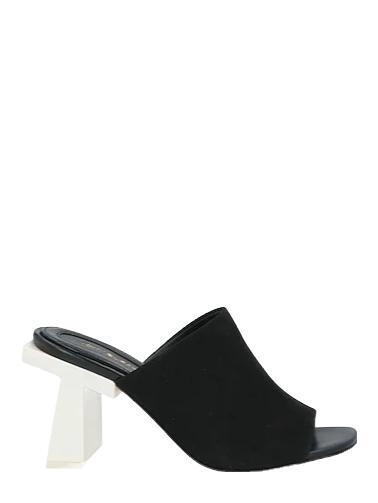 Tory Burch Two-tone Geometric Heel Sandals - Black