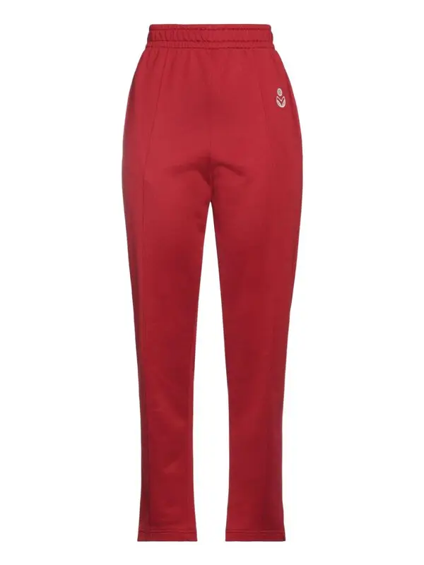 Isabel Marant Étoile French Terry Sweatpants With Embroidered Logo - Red