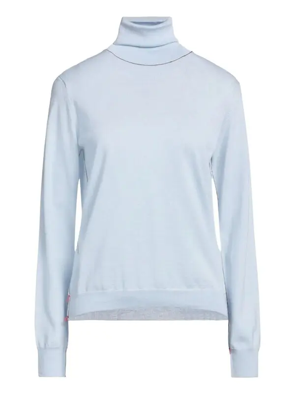 MAISON MARGIELA Wool Turtleneck Knit Sweater - Blue
