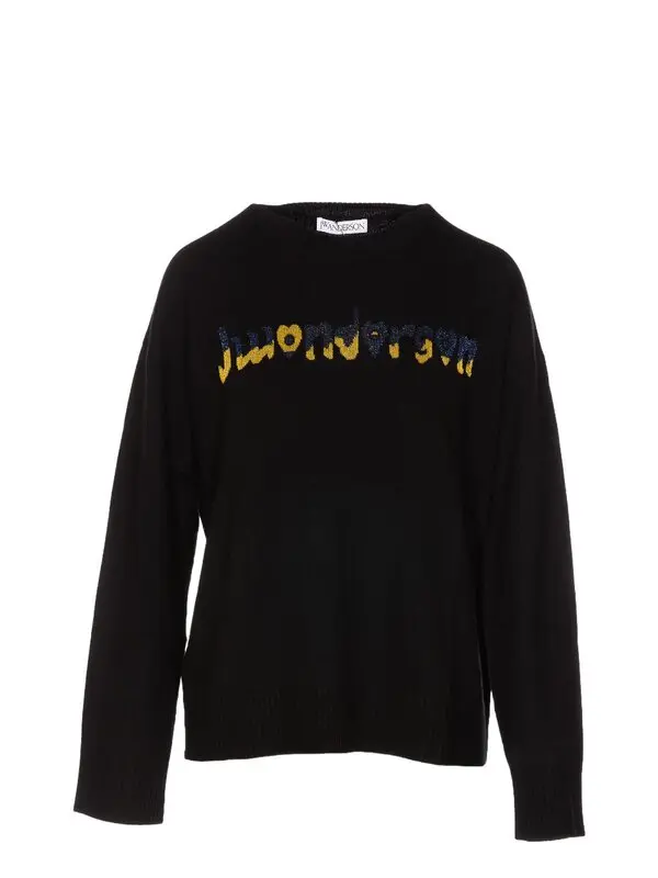 J.W.ANDERSON Logo Embellished Crewneck Jumper - Black