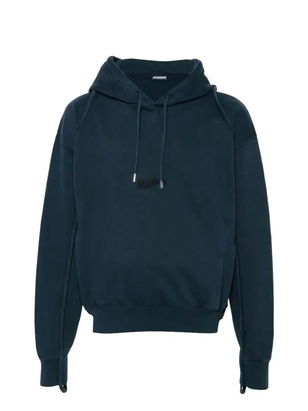 Jacquemus Camargue Drawstring Hoodie - Black