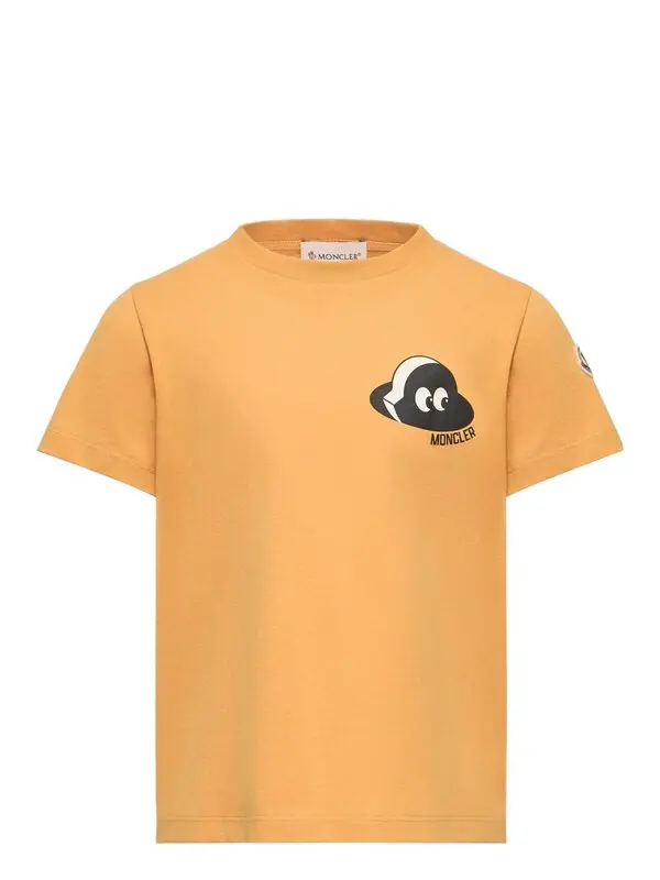 Moncler Tic Tac Toe Print Cotton Jersey T-shirt - Yellow