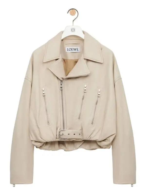 Loewe Belted Biker Jacket - Off-white