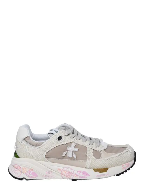 Premiata Logo Low-top Casual Sneakers - Nude