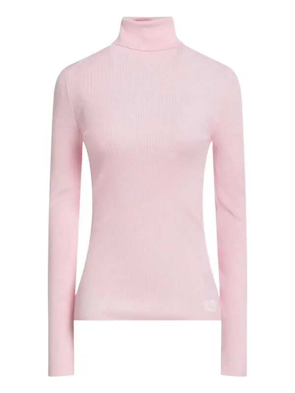 Burberry Ribbed Turtleneck Long-sleeve Knit - Pink