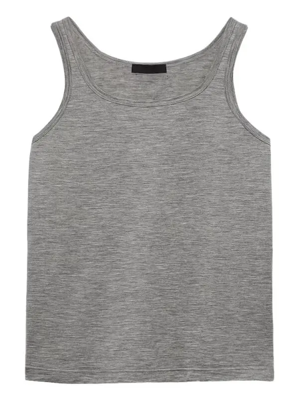 Prada Cashmere And Silk Tank Top - Grey