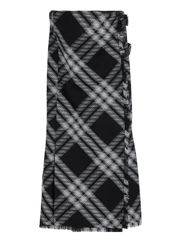 Burberry Plaid Off-the-shoulder Tweed Dress - Black
