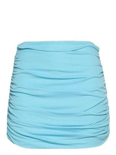 Tory Burch Woven Gathered Mini Skirt - Blue