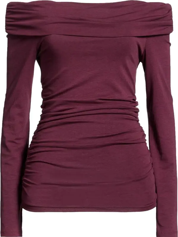 Rag & Bone Off-shoulder Long Sleeve Top - Red