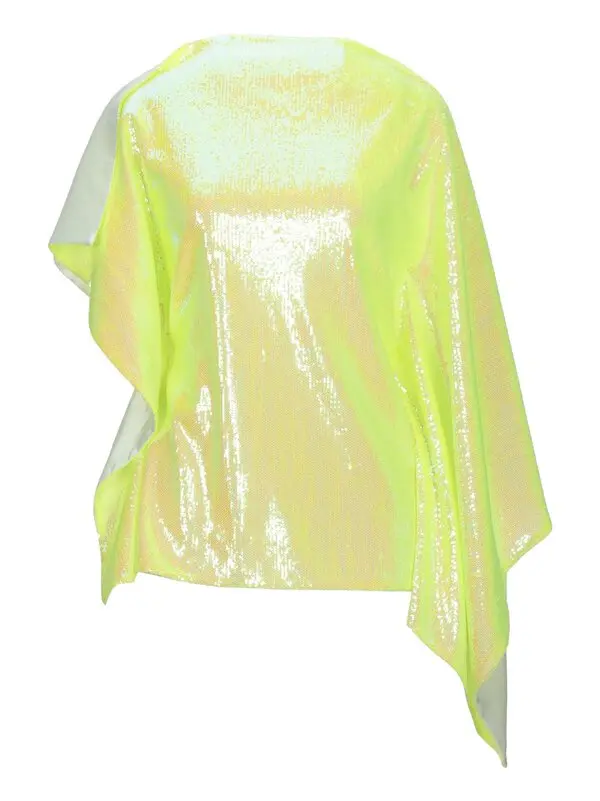 MAISON MARGIELA Sequined Satin Top - Yellow