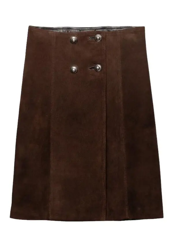 Prada Suede Skirt - Rust