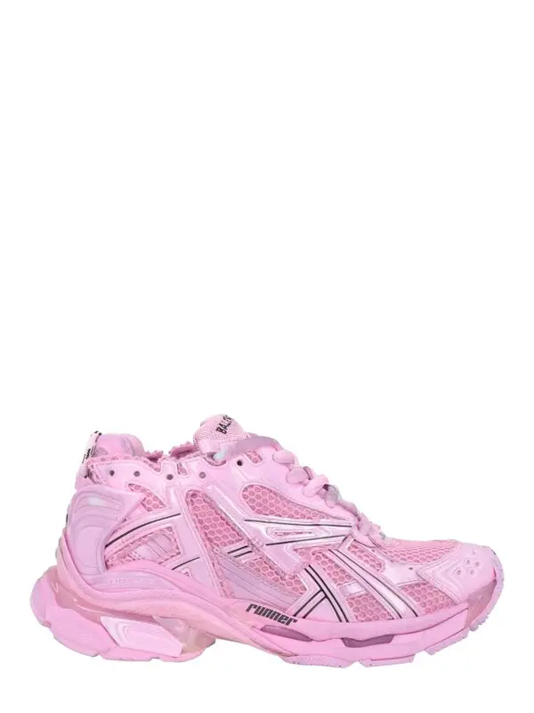 Balenciaga Lace-up Logo Sneakers - Pink