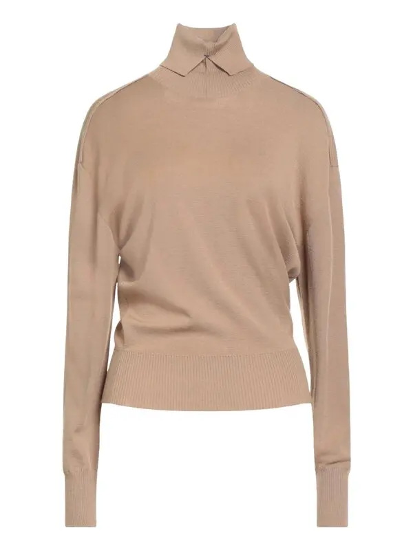Burberry Wool Turtleneck Sweater - Nude