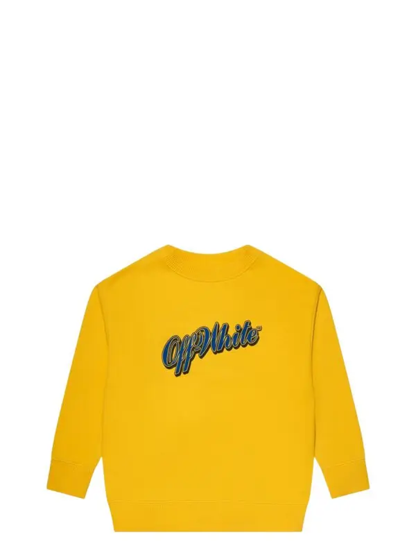 Off-White Baseball Logo Cotton Sweatshirt - Orange