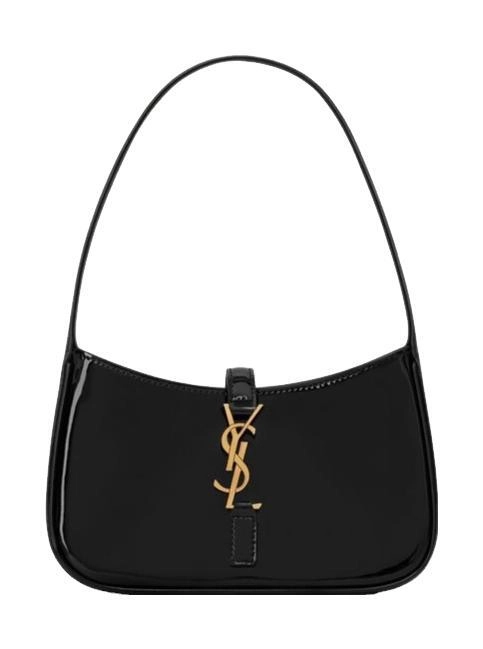 Saint Laurent Mini Le 5 À 7 In Patent Leather - Black