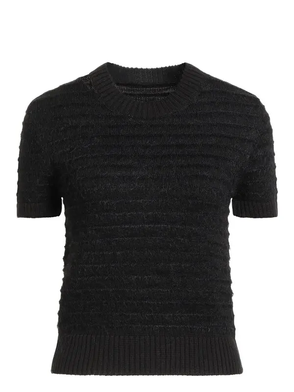 MAISON MARGIELA Striped Crewneck Jumper - Black