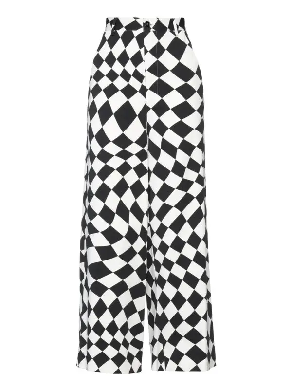 MAISON MARGIELA Plaid Stretch Pants - White
