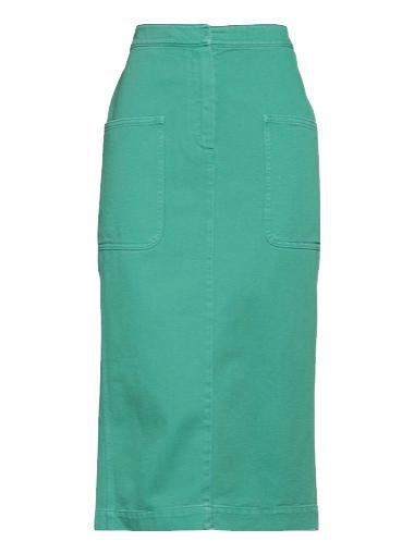 Max Mara Denim Pencil Skirt With Rear Slit - Blue